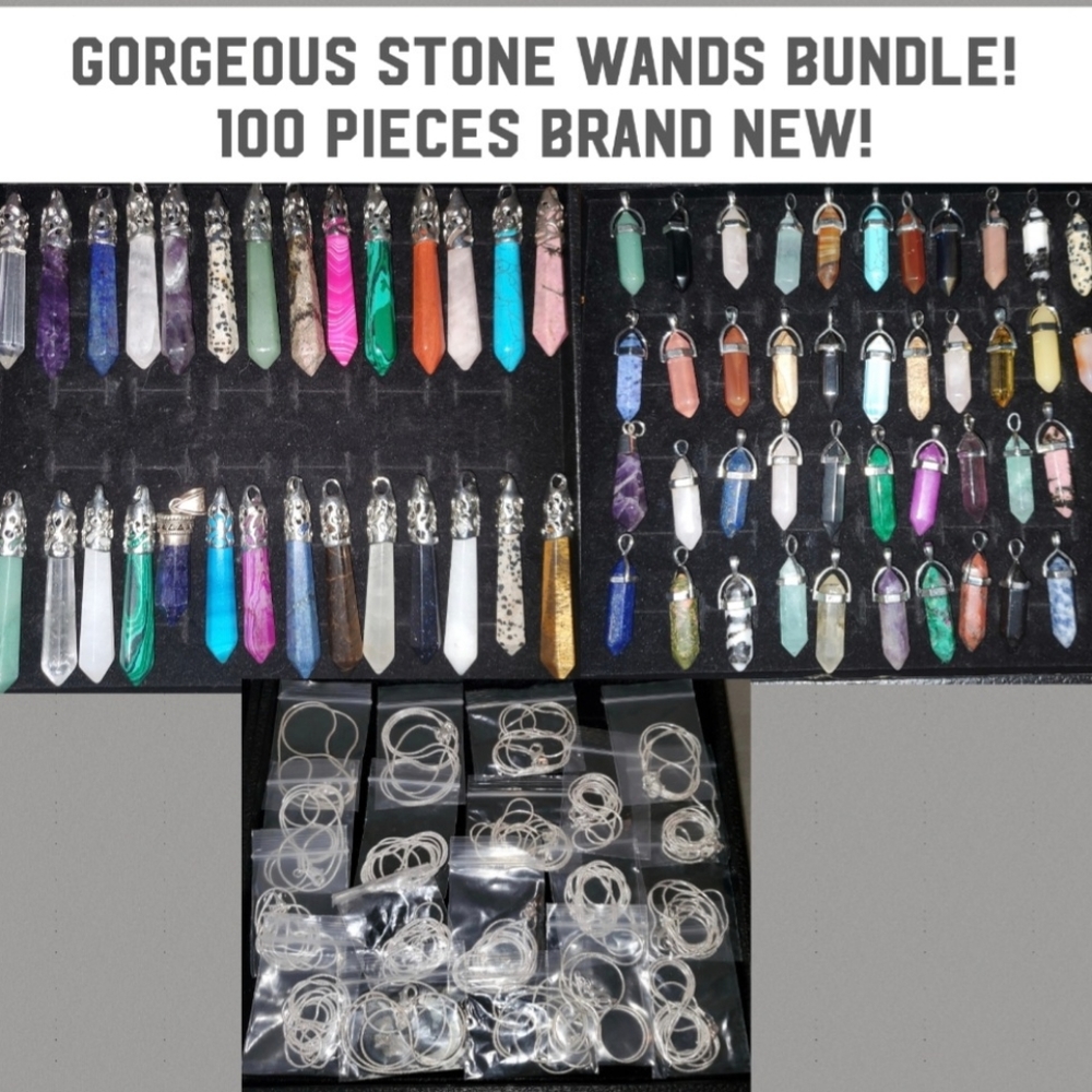 "Gorgeous Stone Wands Bundle!" 100 Pieces Brand New! - Gem